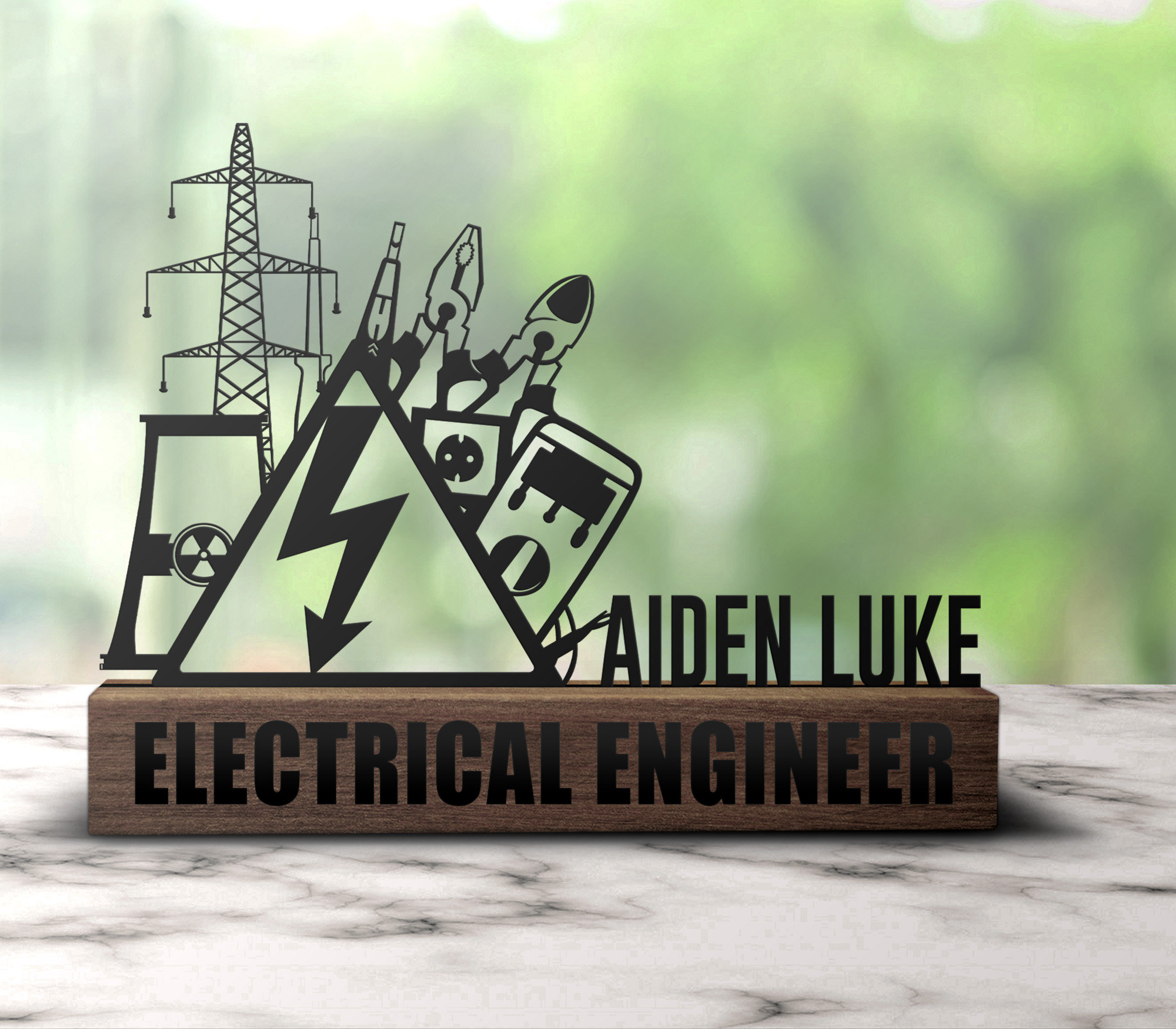 Custom Electrical Engineer Desk Name Plate Wedge Personalized - Etsy