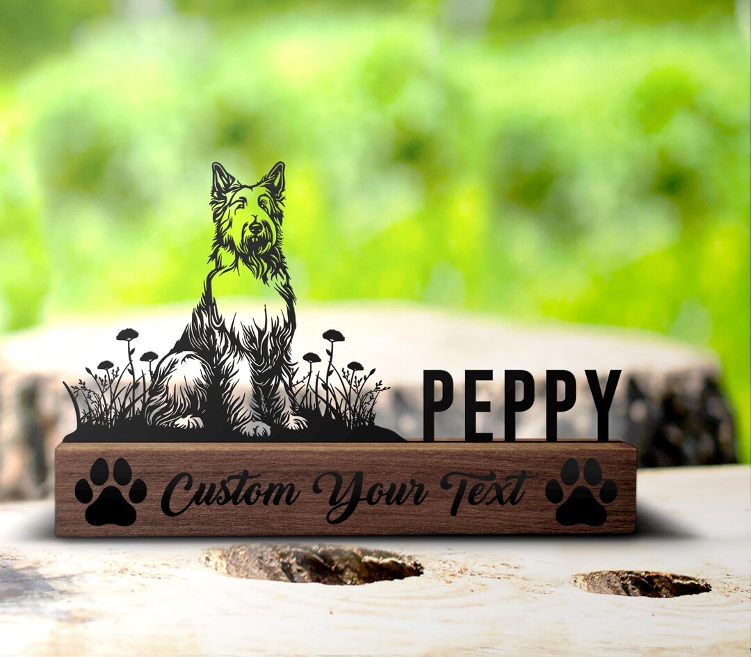 Custom Berger Picard Dog Desk Name Plate Wedge Personalized Dog Lover ...