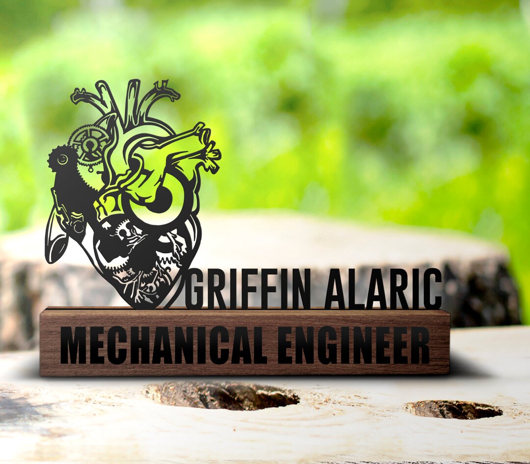 Custom Mechanic Desk Name Plate Wedge Personalized Mechanic Gift ...