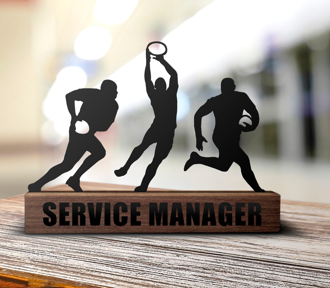 Custom Rugby Union Sport Desk Name Plate Wedge Personalized Player ...