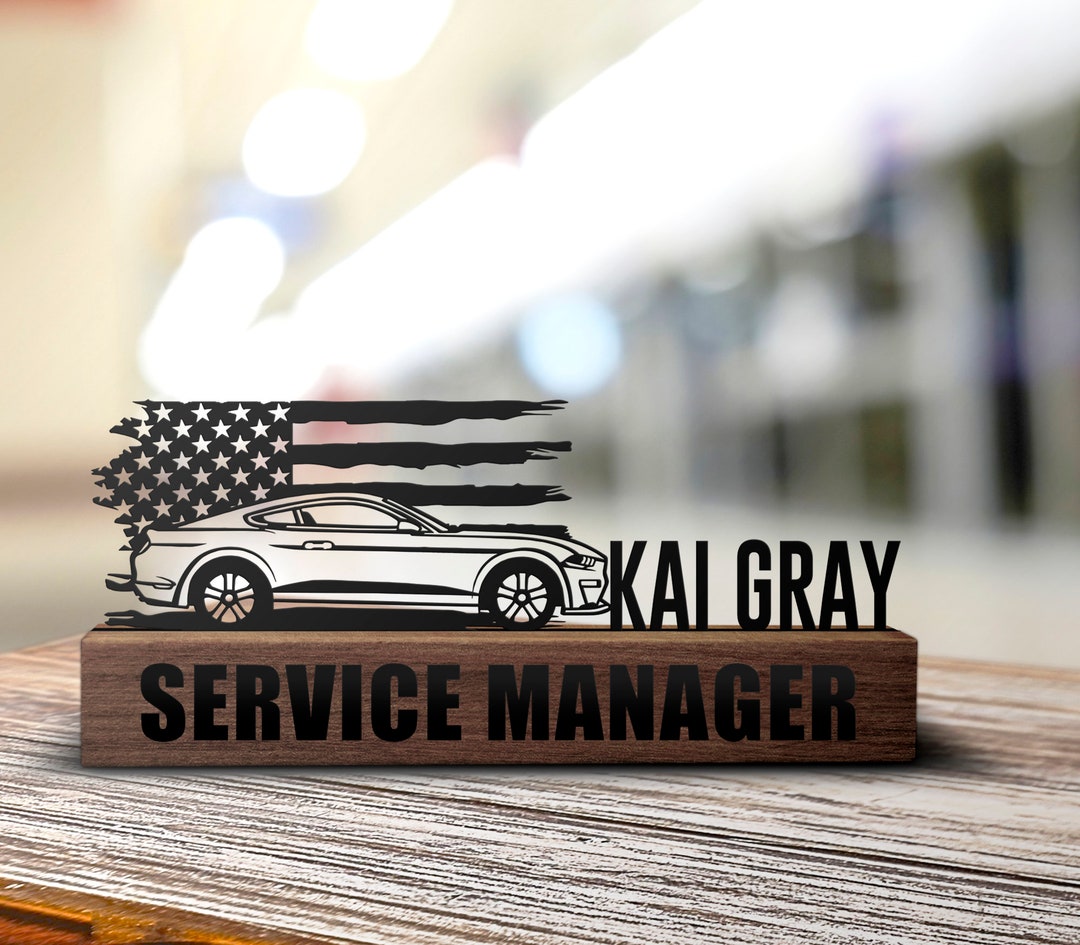 Custom Classic Muscle Car Desk Name Plate Wedge,personalized US Garage ...