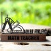 Custom Math Teacher Desk Name Plate Wedge Personalized Gifts for ...