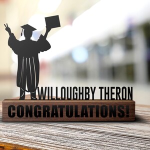 Custom Graduation Gift Desk Name Plate Wedge Personalized Graduates ...