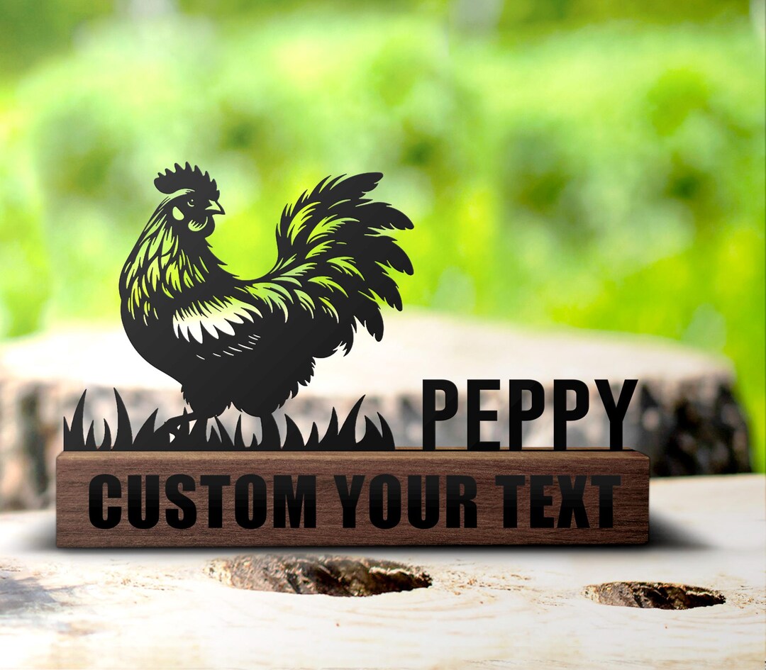 Custom Chicken Coop Desk Name Plate Wedge, Personalized Farmhouse ...