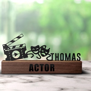 Custom Actor Desk Name Plate Wedge Personalized Actress Nameplate ...