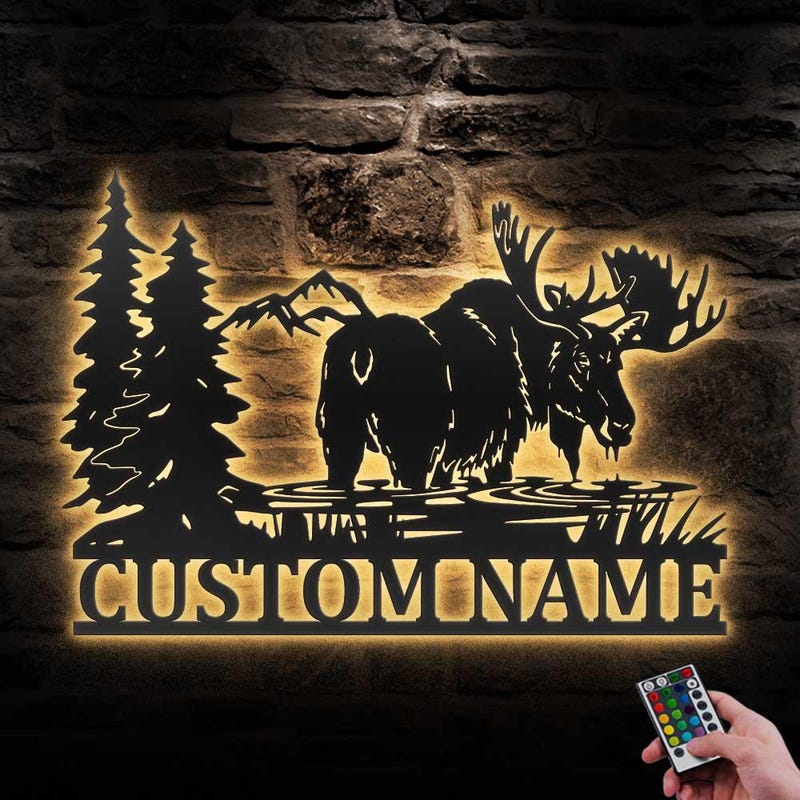 Moose Welcome Sign - Etsy