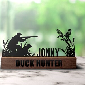 Custom Duck Hunting Desk Name Plate Wedge, Personalized Hunter ...