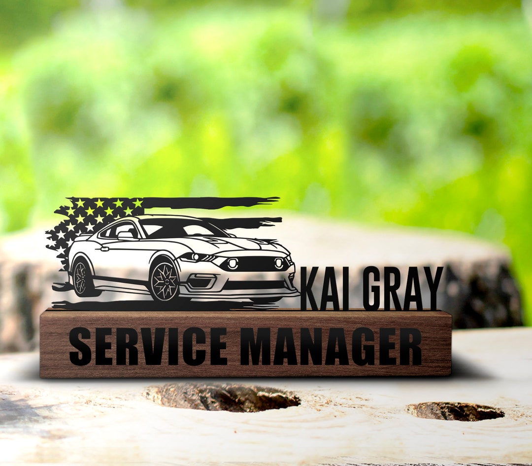 Custom Classic Muscle Car Desk Name Plate Wedge,personalized US Garage ...