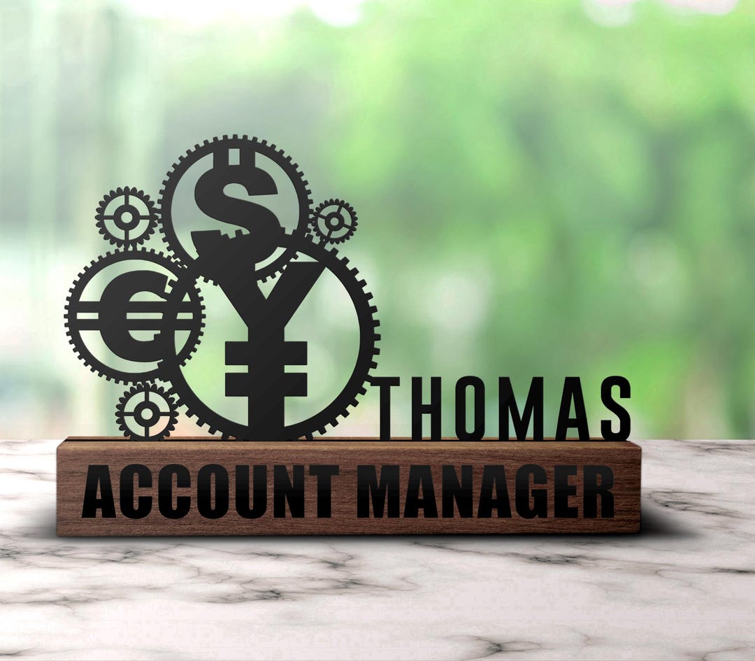 Custom Accountant Manager Desk Name Plate Wedge Personalized Accounting ...