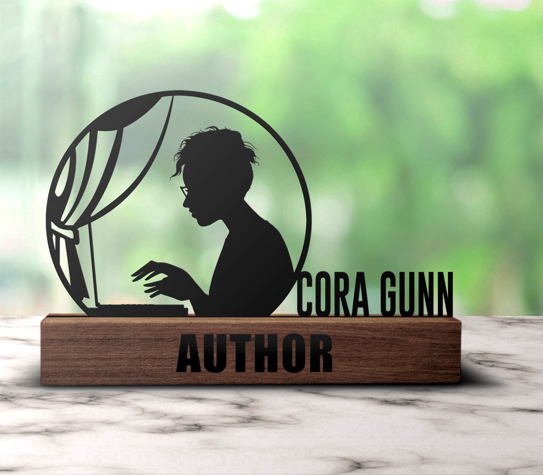 Custom Writer Desk Name Plate Wedge Personalized Writing Author ...