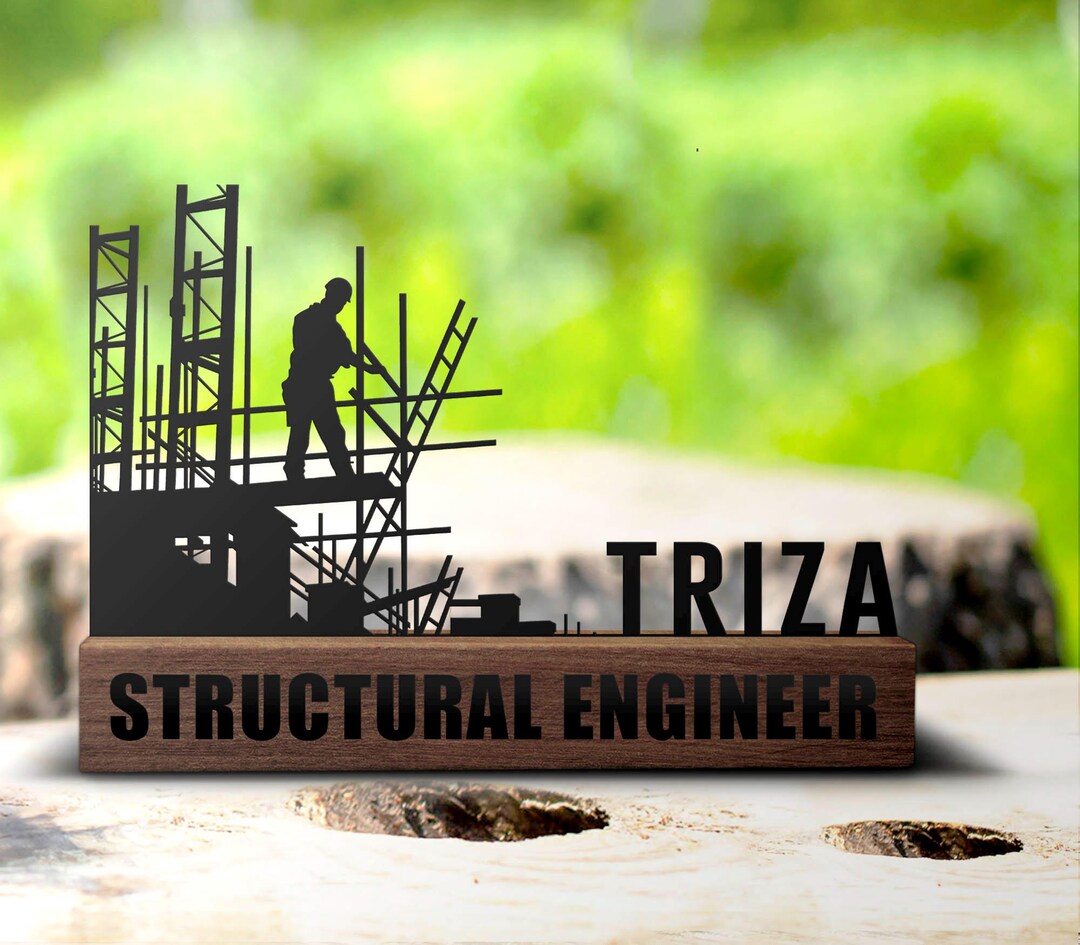 Custom Structural Engineer Desk Name Plate Wedge Personalized ...