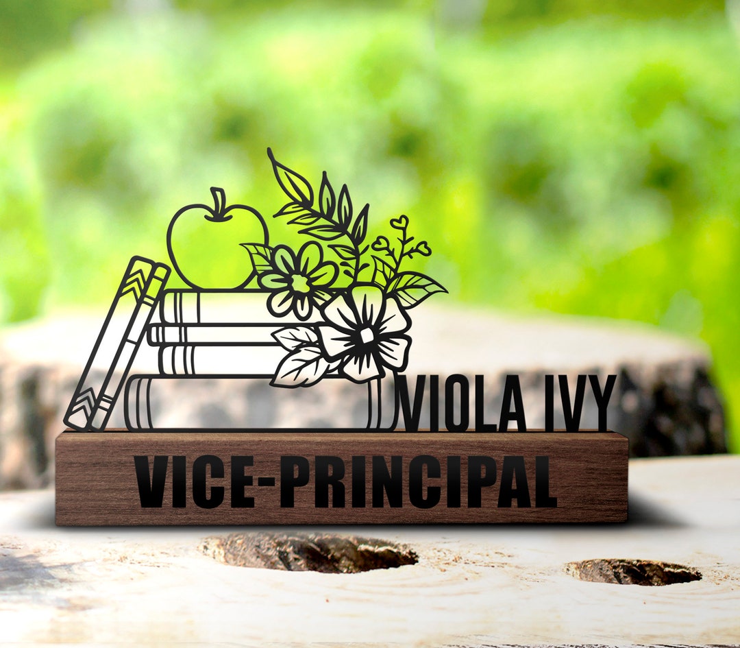 Custom Assistant Principal Desk Name Plate Wedge Personalized School ...