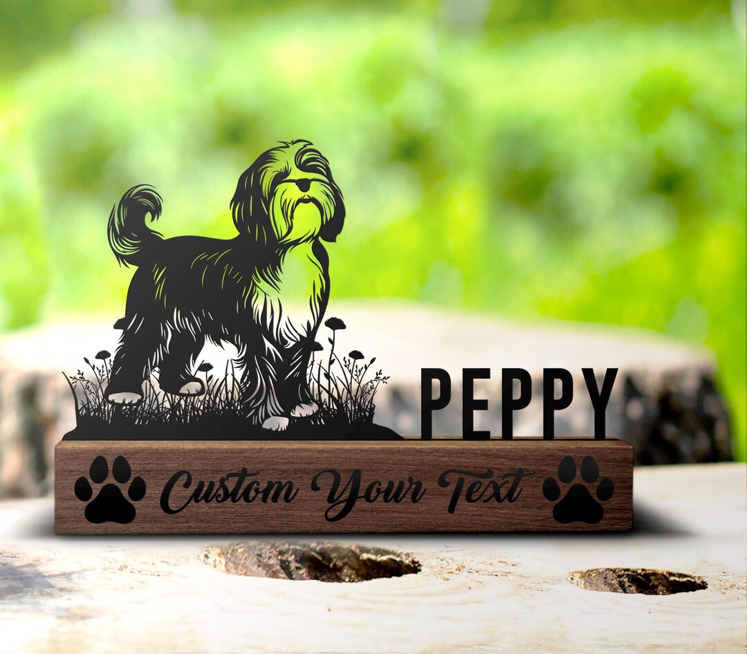 Custom Lowchen Dog Desk Name Plate Wedge Personalized Dog Lover ...