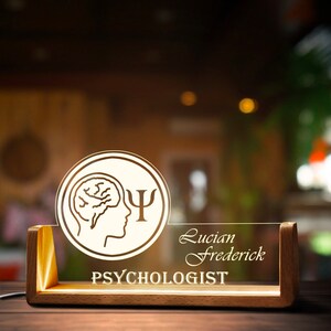 Custom Psychologist Desk Name Plate Personalized Psychology Professor ...