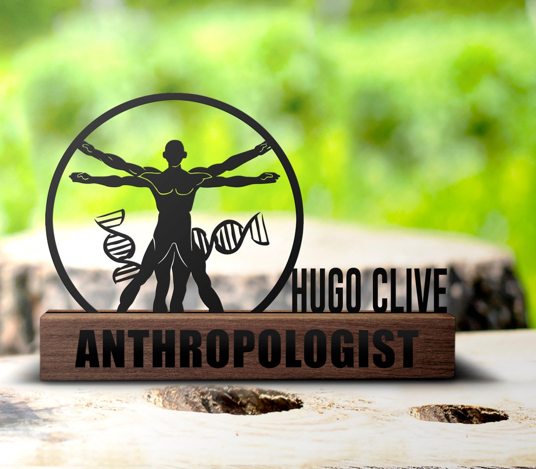 Custom Anthropologist Desk Name Plate Wedge Personalized Anthropology ...