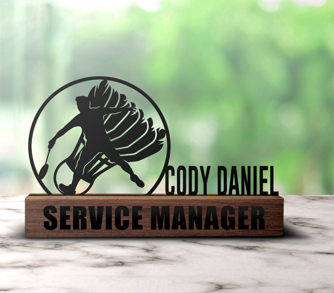 Custom Badminton Racket Desk Name Plate Wedge Personalized Badminton ...