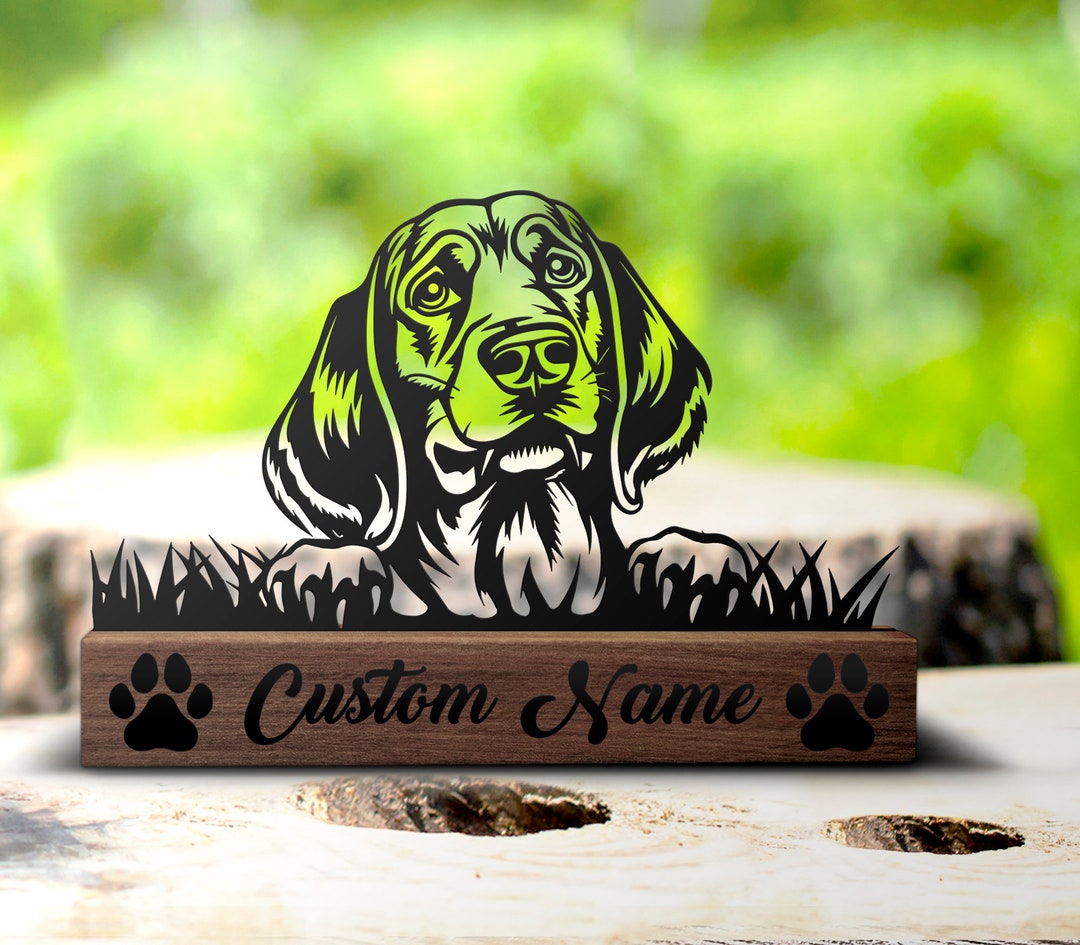 Custom Harrier Dog Desk Name Plate Wedge Personalized Peeking Dog ...