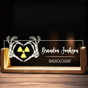 Custom Radiologist Desk Name Plate Personalized Radiology Graduation ...