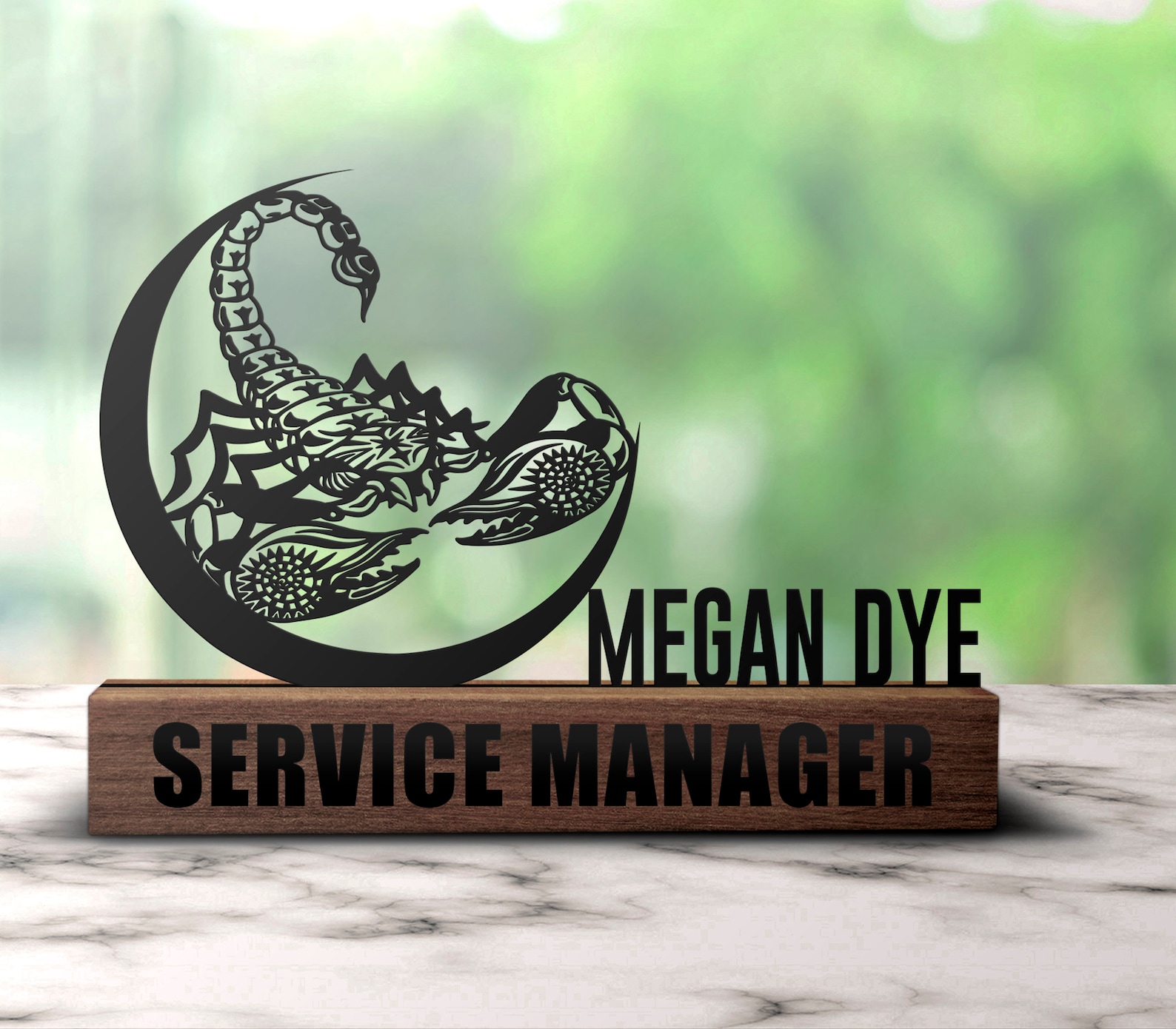 Custom Scorpio Desk Name Plate Wedgepersonalized Zodiac - Etsy