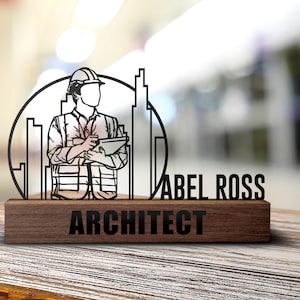 Custom Architect Desk Name Plate Wedge Personalized Architecture ...