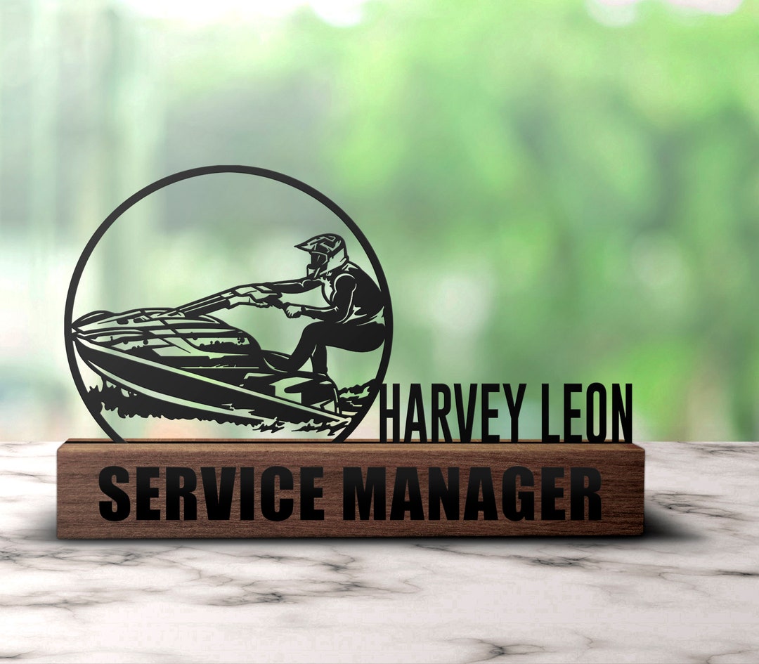 Custom Jet Skiing Desk Name Plate Wedge Personalized Water Jet Ski ...