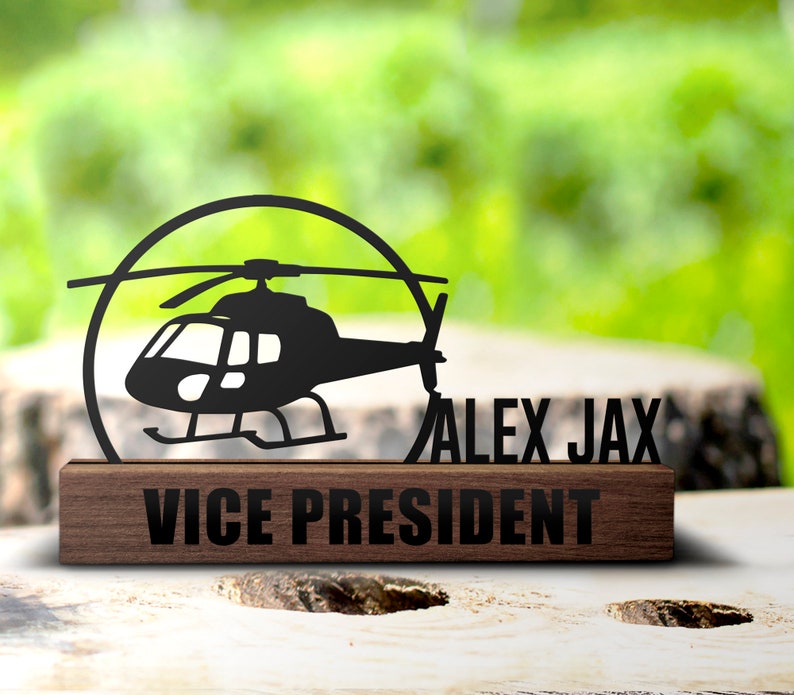 Custom Airplane Desk Name Plate Wedge Personalized Pilot - Etsy