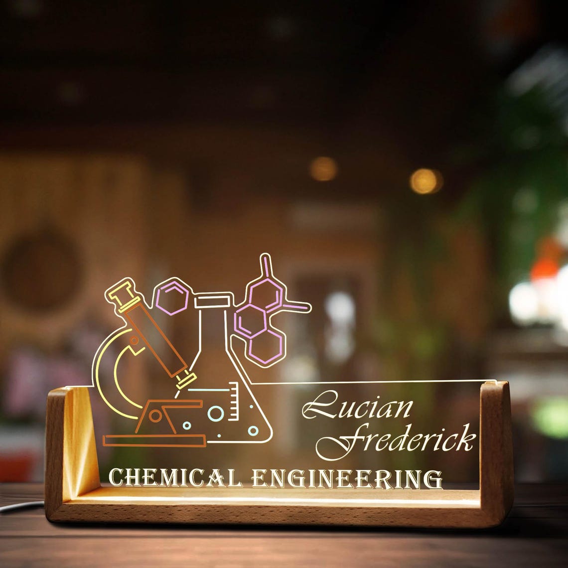 Custom Chemical Engineer Desk Name Plate Personalized Chemical Teacher ...