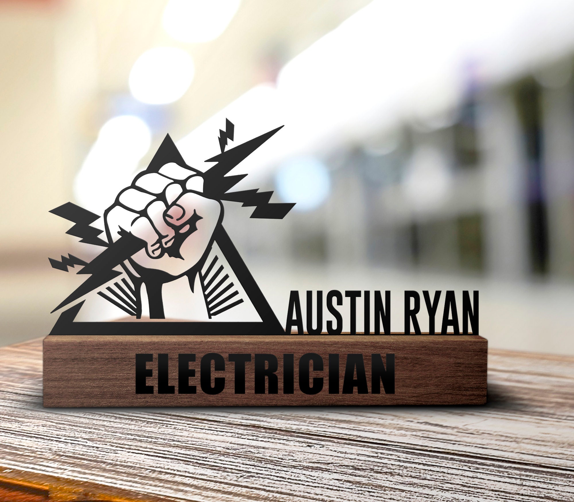 Custom Electrical Engineer Desk Name Plate Wedge Personalized - Etsy