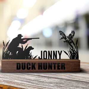 Custom Duck Hunting Desk Name Plate Wedge, Personalized Hunter ...