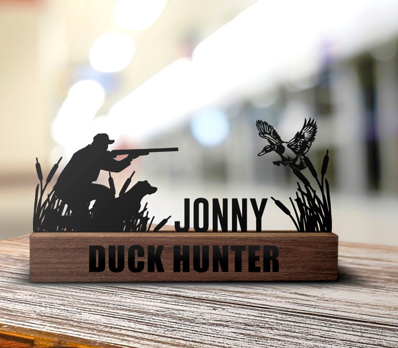 Custom Duck Hunting Desk Name Plate Wedge, Personalized Hunter ...