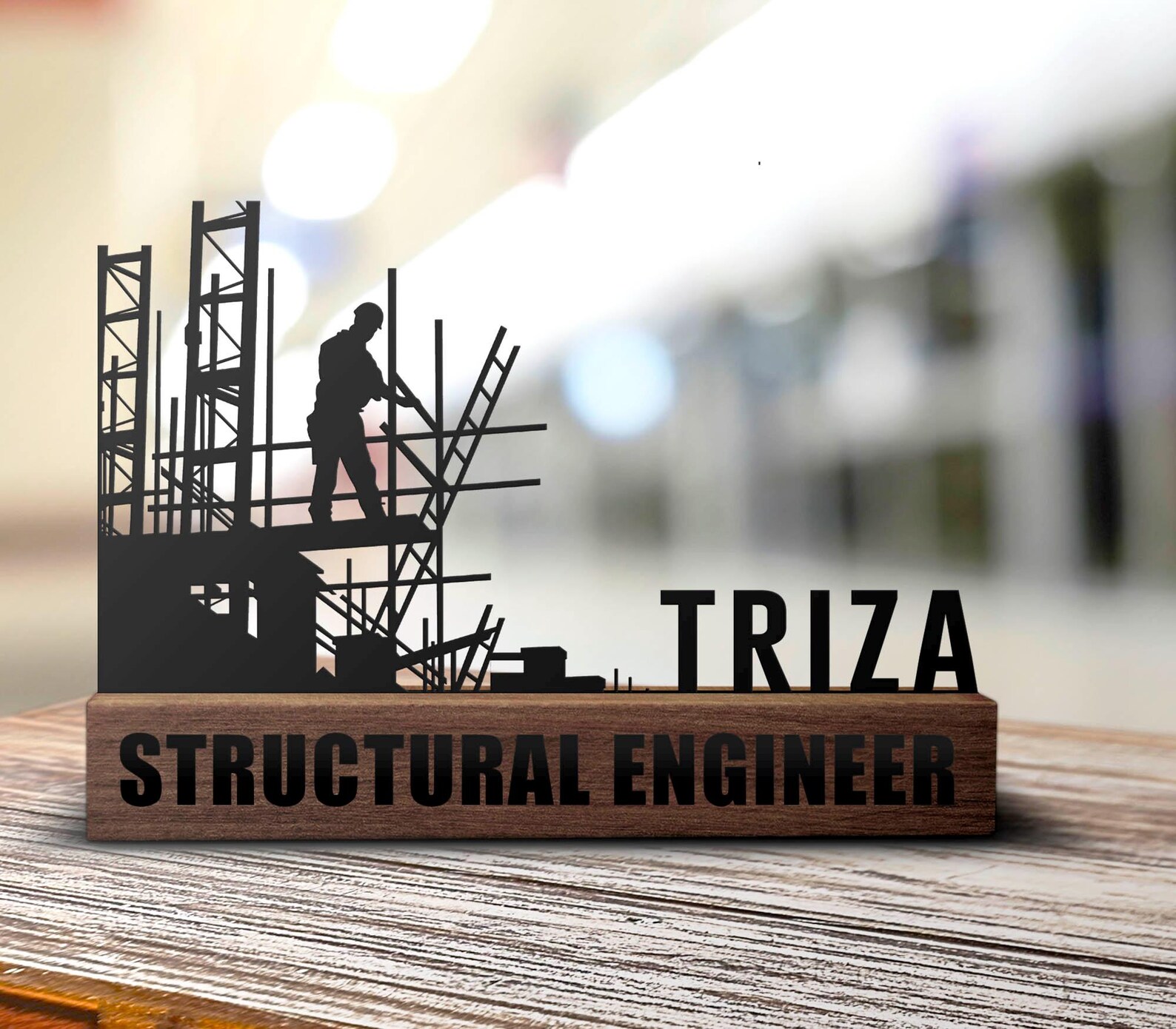 Custom Structural Engineer Desk Name Plate Wedge Personalized ...