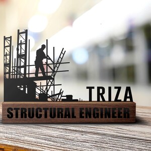 Custom Structural Engineer Desk Name Plate Wedge Personalized ...