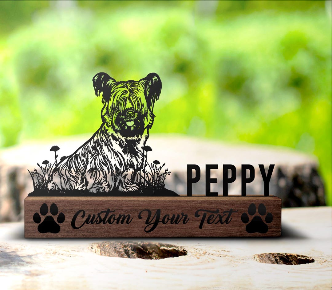 Custom Skye Terrier Dog Desk Name Plate Wedge Personalized Dog Lover ...