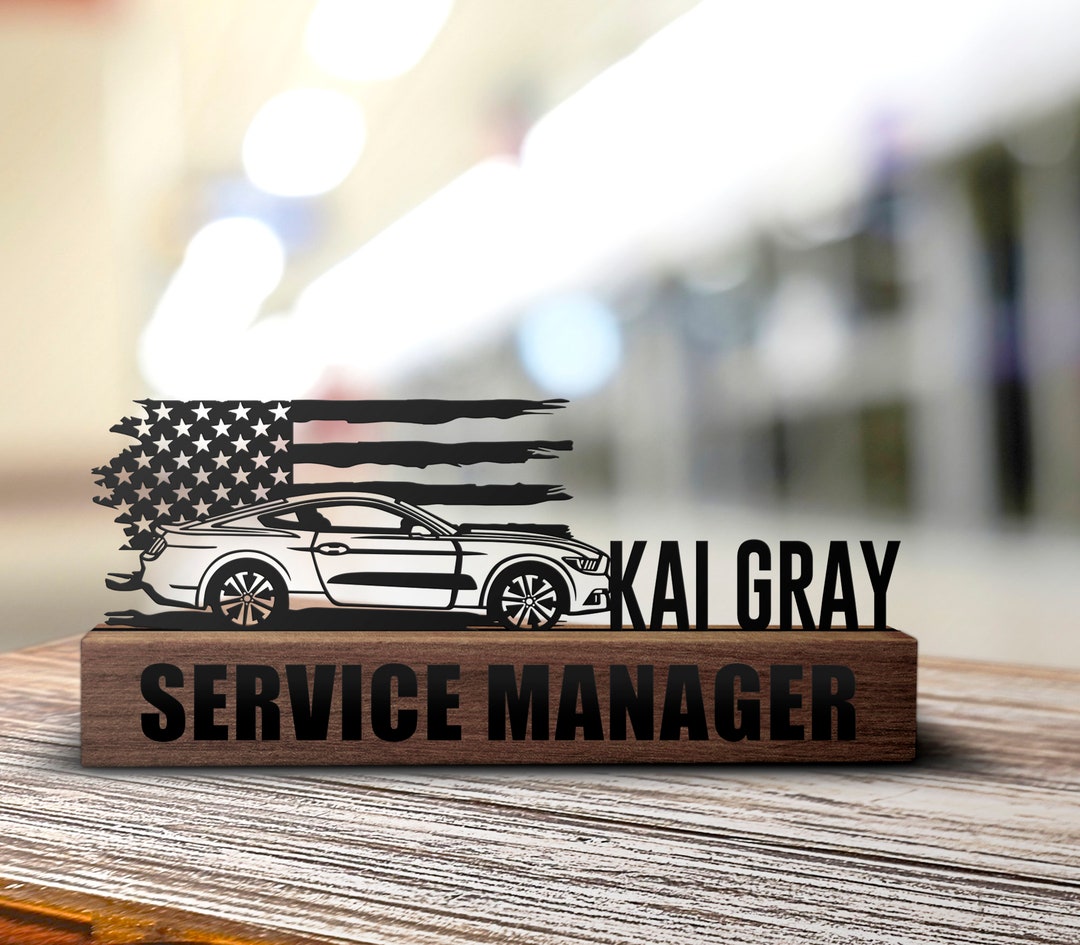 Custom Classic Muscle Car Desk Name Plate Wedge,personalized US Garage ...