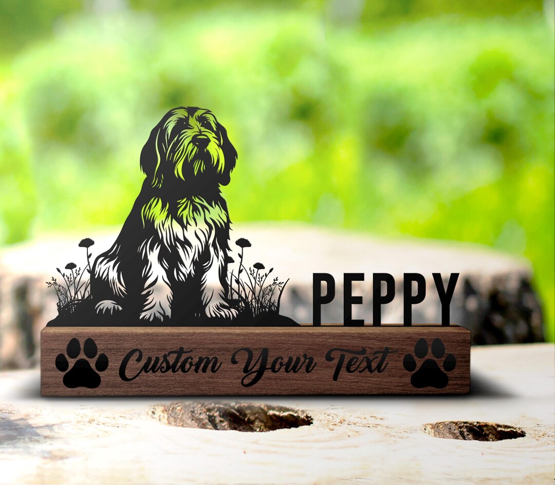 Custom Otterhound Dog Desk Name Plate Wedge Personalized Dog Lover ...