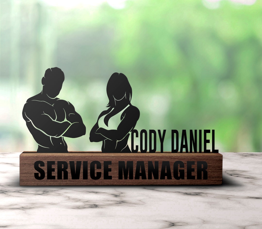 Custom Bodybuilding Workout Desk Name Plate Wedge Personalized ...