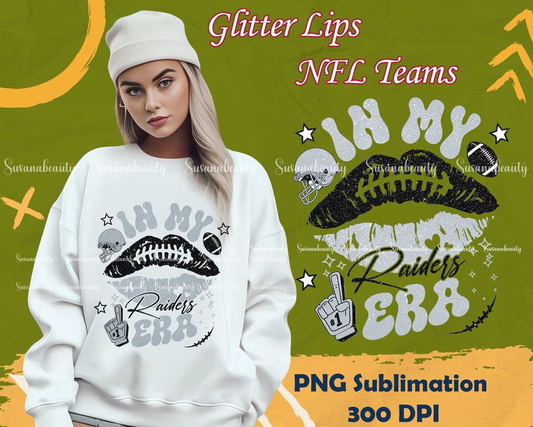 Glitter Football Lips PNG, in My Football Era PNG, American Football ...