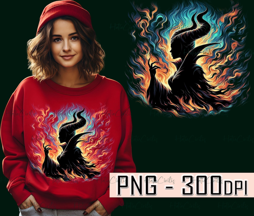 Villains PNG Sublimation, Mistress of Evil Clipart, Watercolor Overlays ...