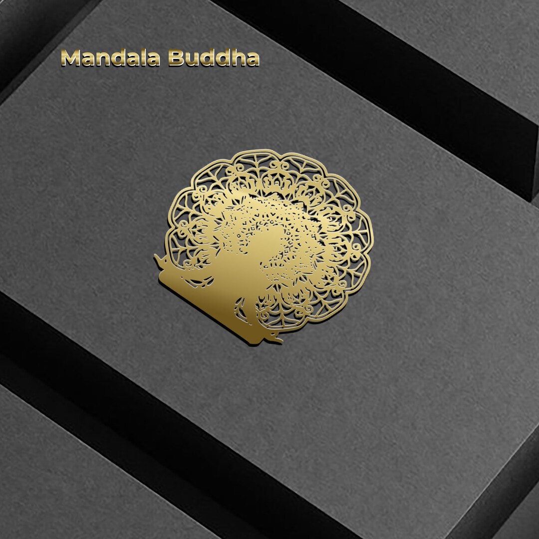 Mandala Buddha Metallic Sticker, Buddha Energy Nickel Sticker, Healing ...