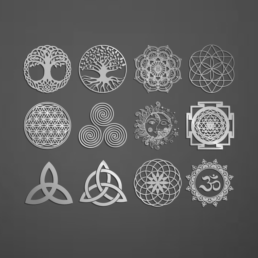 Silver Celtic Sticker, Sacred Geometry Metallic Stickers, Metatron's ...