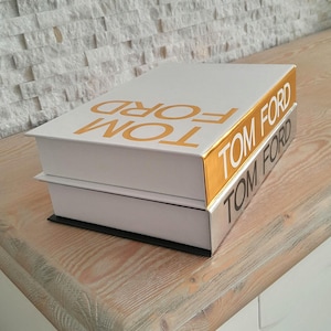 Tom Ford Decorative Book Box: White Gold Coffee Table Decor - Etsy