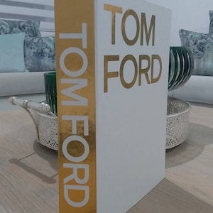 Tom Ford Decorative Book Box: White Gold Coffee Table Decor - Etsy