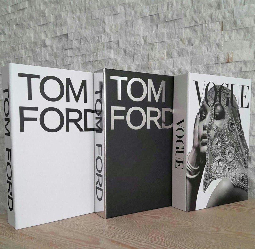 Tom Ford Decorative Book Box:coffee Table Books,white Book Boxes - Etsy