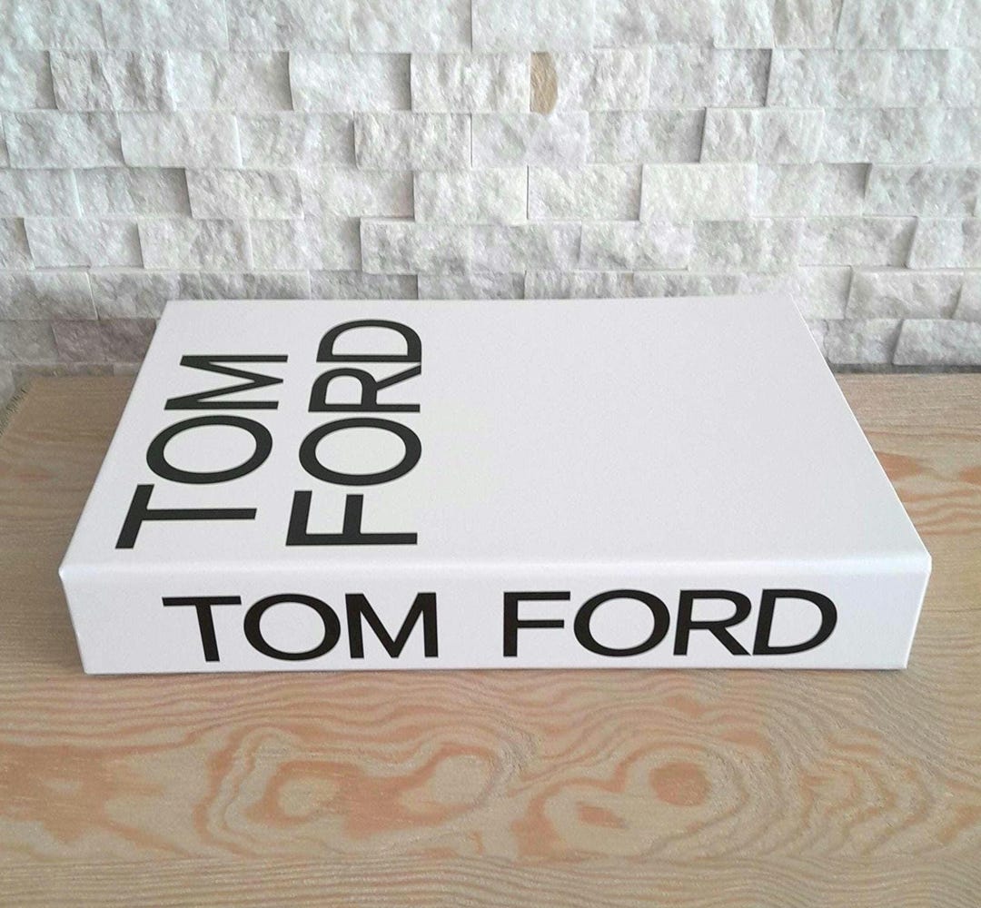 Tom Ford Book Box: White Coffee Table Decor, Hollow Storage Book - Etsy