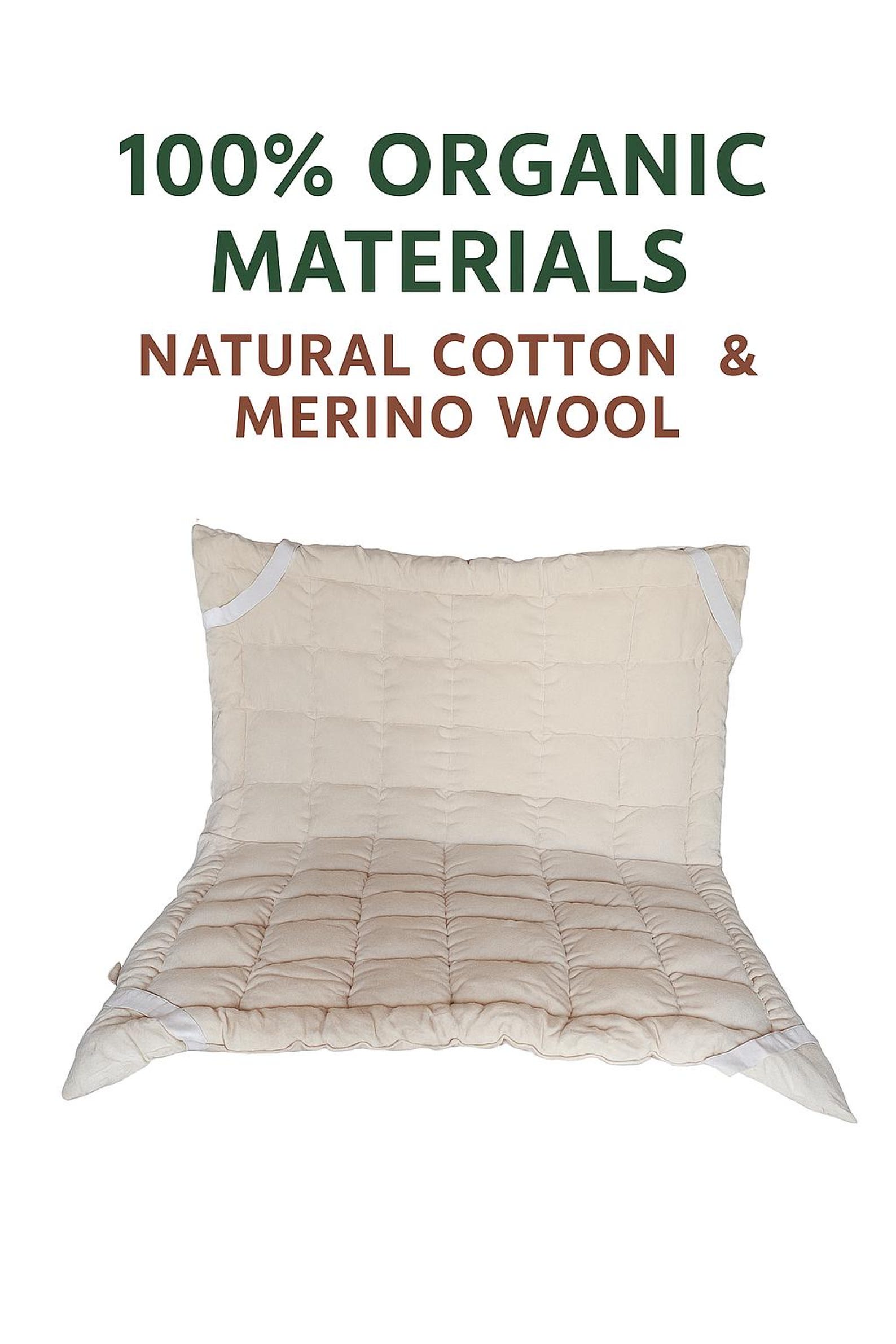 Natural Merino WOOL MATTRESS PAD/ Wool Filled Topper-protector/handmade ...