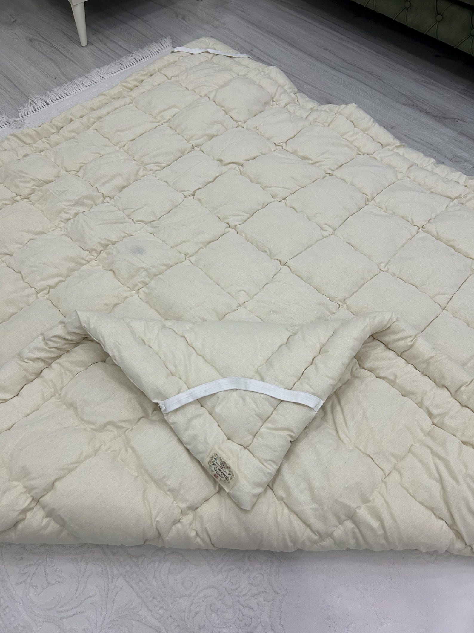 Natural Merino WOOL MATTRESS PAD/ Wool Filled Topper-protector/handmade ...