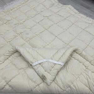 Natural Merino WOOL MATTRESS PAD/ Wool Filled Topper-protector/handmade ...