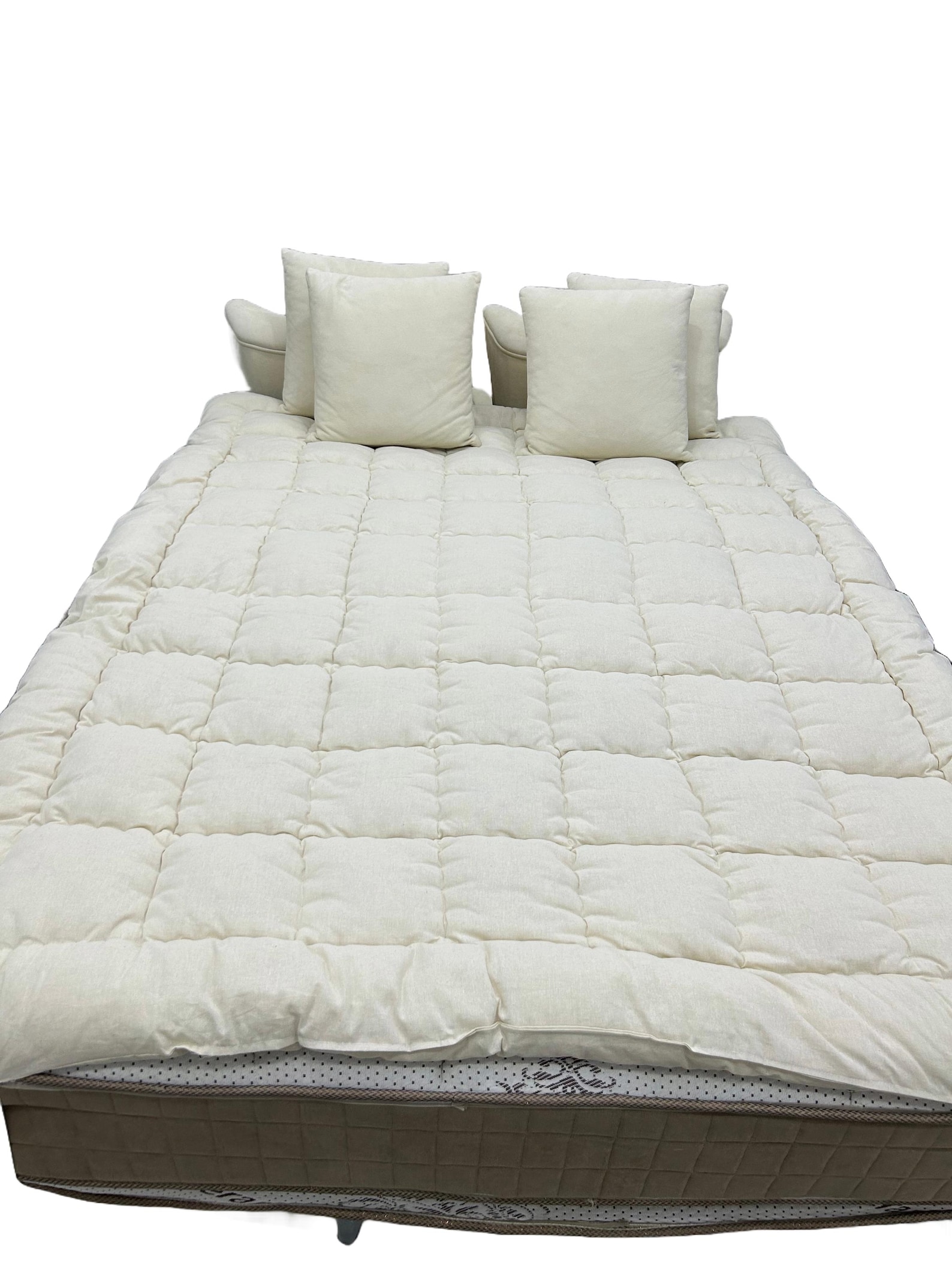 Natural Merino WOOL MATTRESS PAD/ Wool Filled Topper-protector/handmade ...