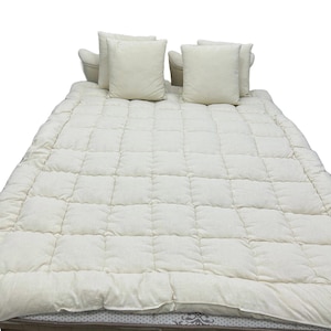 Natural Merino WOOL MATTRESS PAD/ Wool Filled Topper-protector/handmade ...