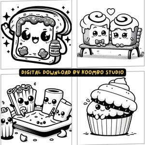 Cute Kawaii Food Coloring Pages for Kids - 30 Fun Printable Pages ...